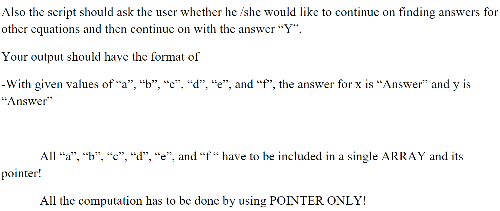 Solved 2 Use Pointer Array For The Coefficients Create 5913