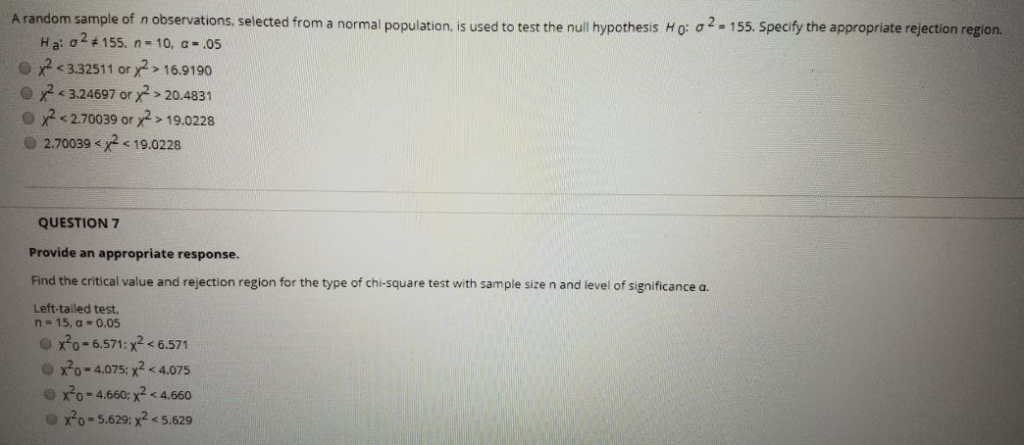 Solved A Random Sample Of N Observations Selected From A