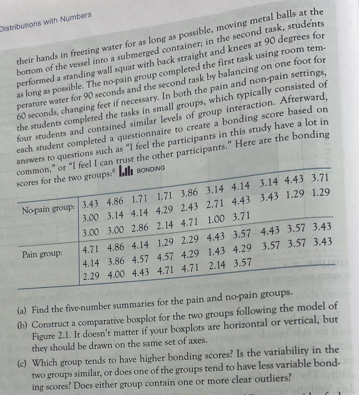 Solved APPLY YOUR KNOWLEDGE 2.6 Shared Pain and Bonding. | Chegg.com