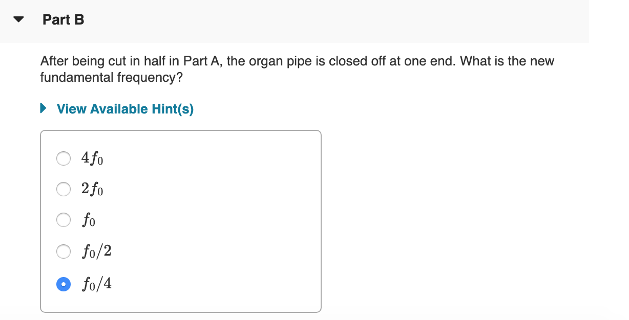 Solved An open organ pipe (i.e., a pipe open at both ends) | Chegg.com