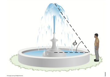 Solved A high fountain of water is located in the center of | Chegg.com