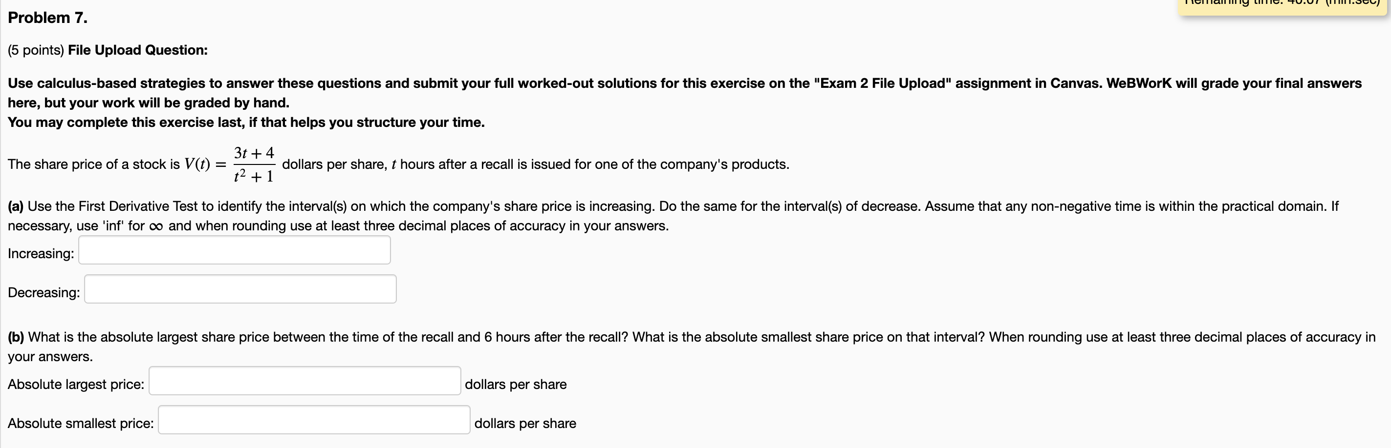 Solved Problem 7. (5 points) File Upload Question: Use | Chegg.com