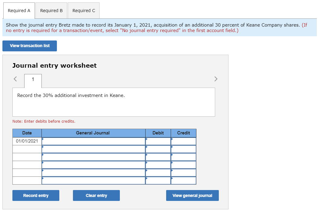 Solved On January 1, 2020, Bretz, Inc., acquired 60 percent | Chegg.com