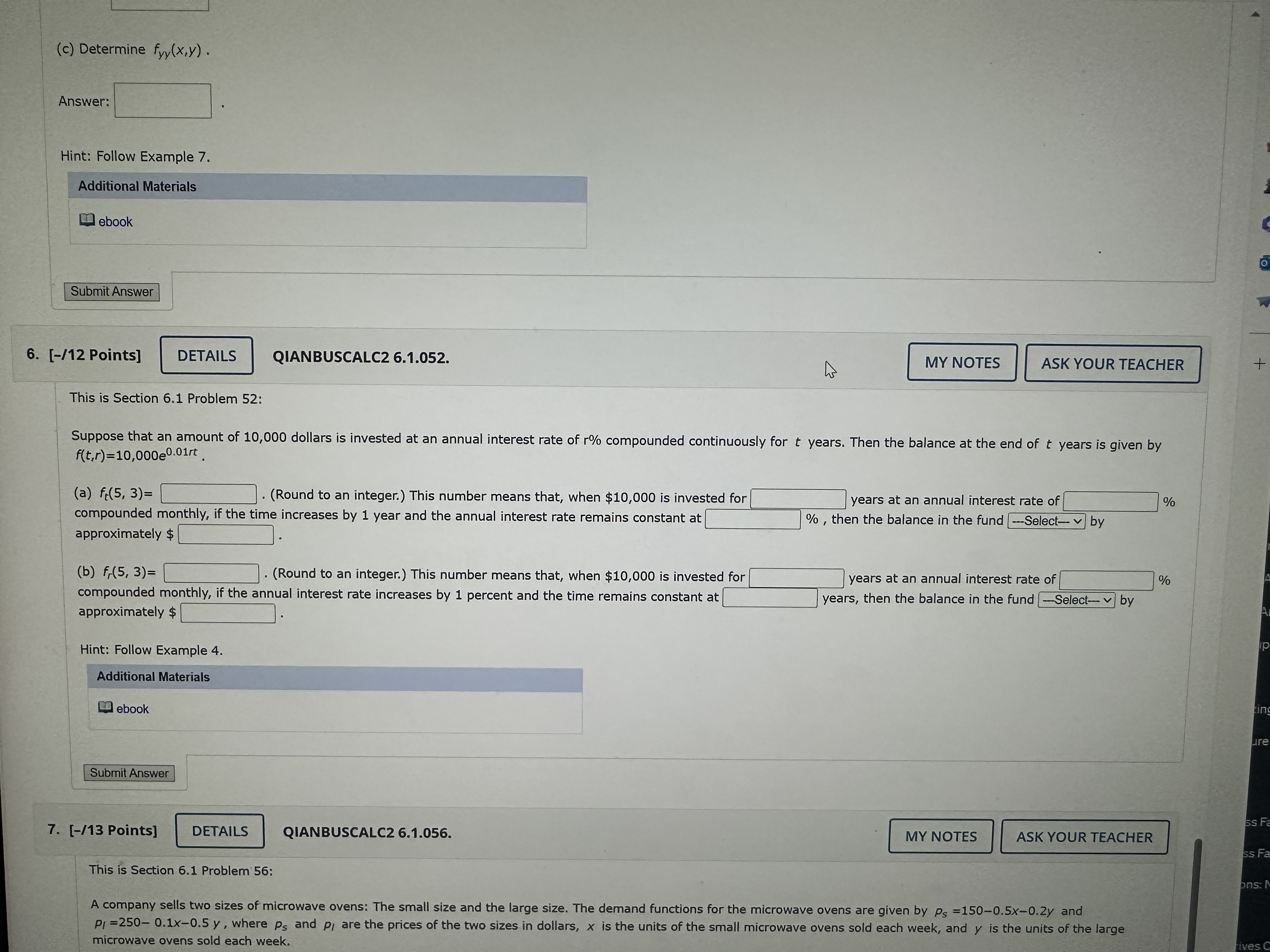 Solved This is similar to Section 6.1 Problem 10: For | Chegg.com