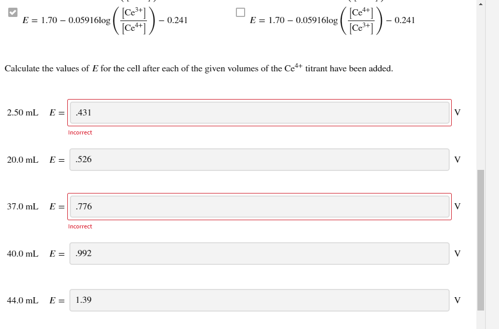 Solved A 100.0 mL solution of 0.0400 M Fe2+ in 1 M HCIO, is | Chegg.com