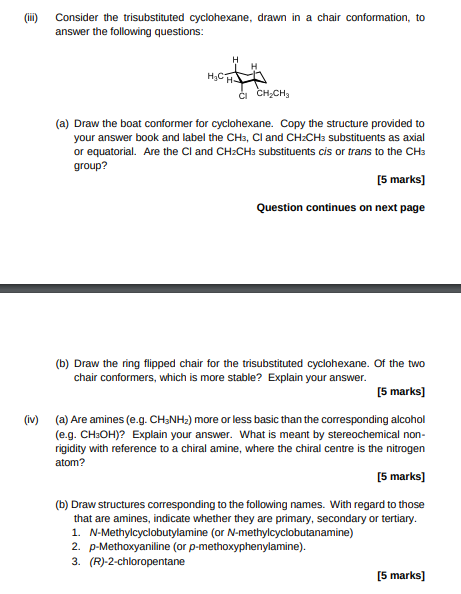 Solved (IM) Consider the trisubstituted cyclohexane, drawn | Chegg.com