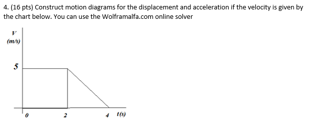 Solved 4. (16 pts) Construct motion diagrams for the | Chegg.com