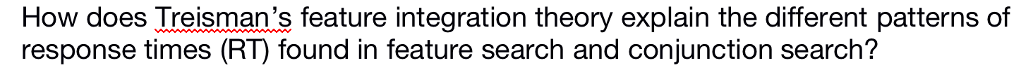 Solved How does Treisman's feature integration theory | Chegg.com