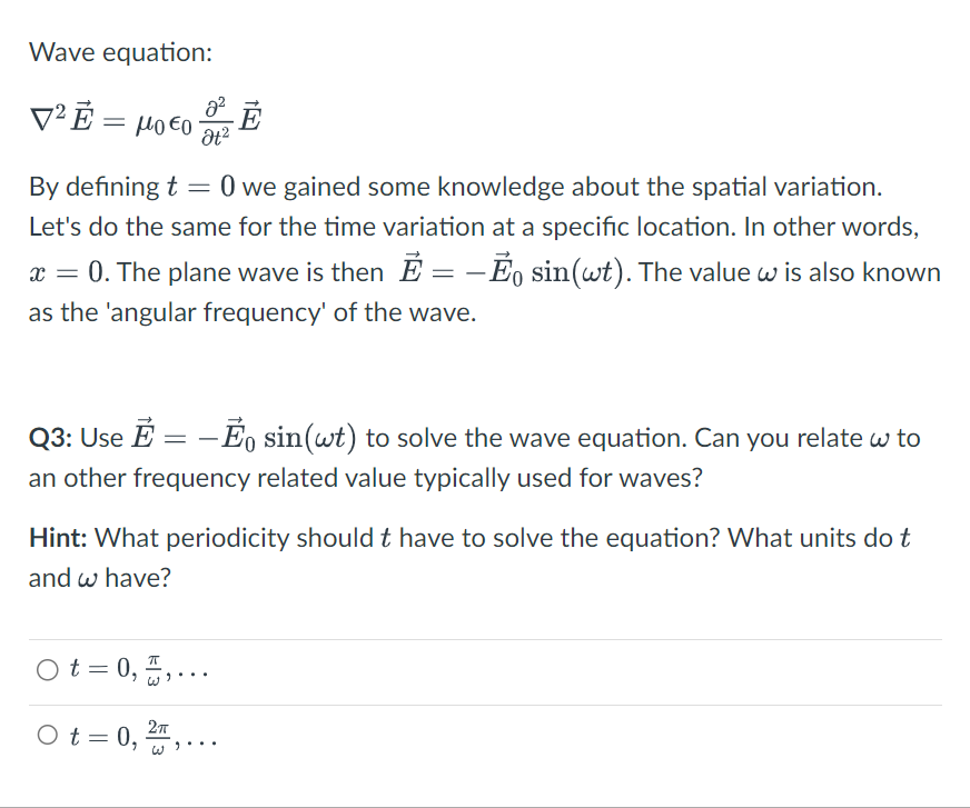 Solved This activity should show you how to solve the wave | Chegg.com