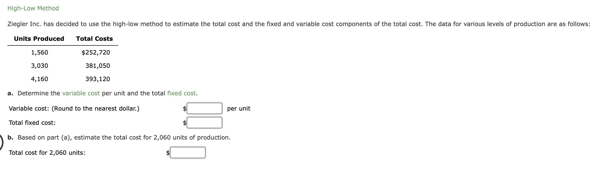 Solved Relevant Range and Fixed and Variable Costs Child | Chegg.com