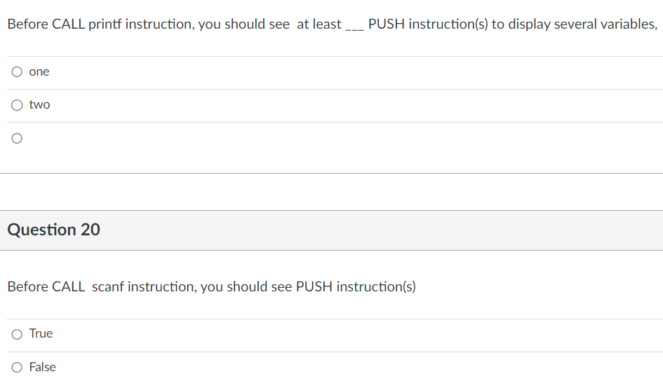 Solved Before CALL printf instruction, you should see at | Chegg.com