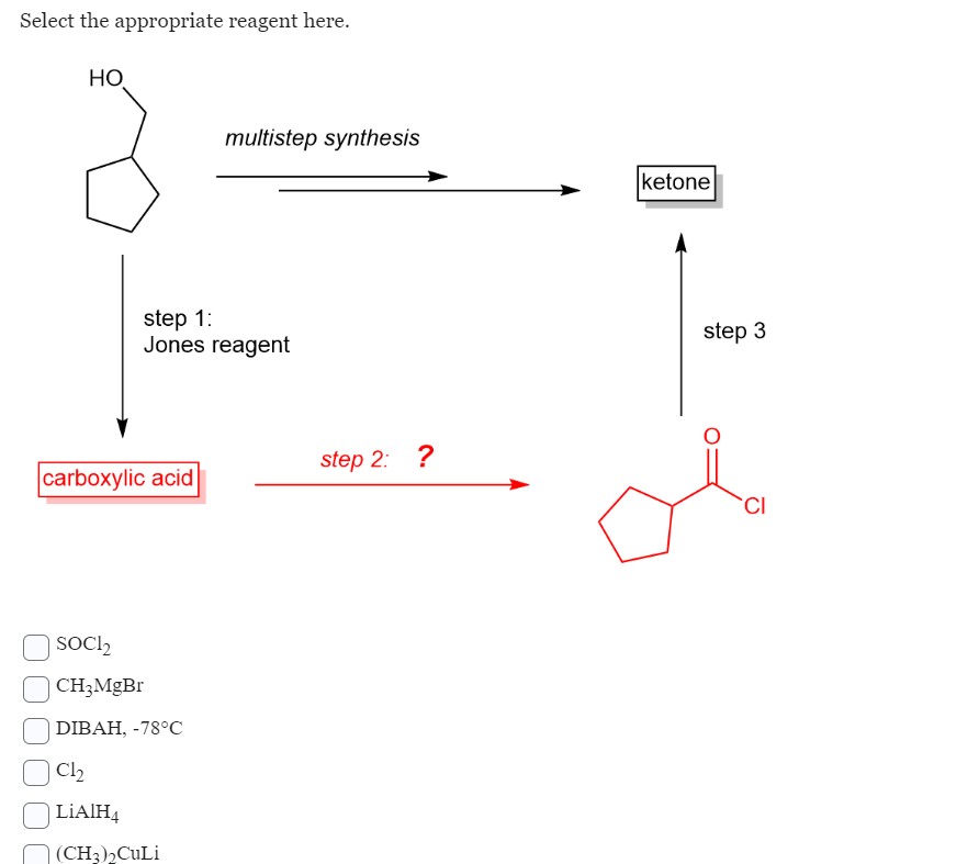 Solved Select the appropriate reagent here. LiAlH4 | Chegg.com