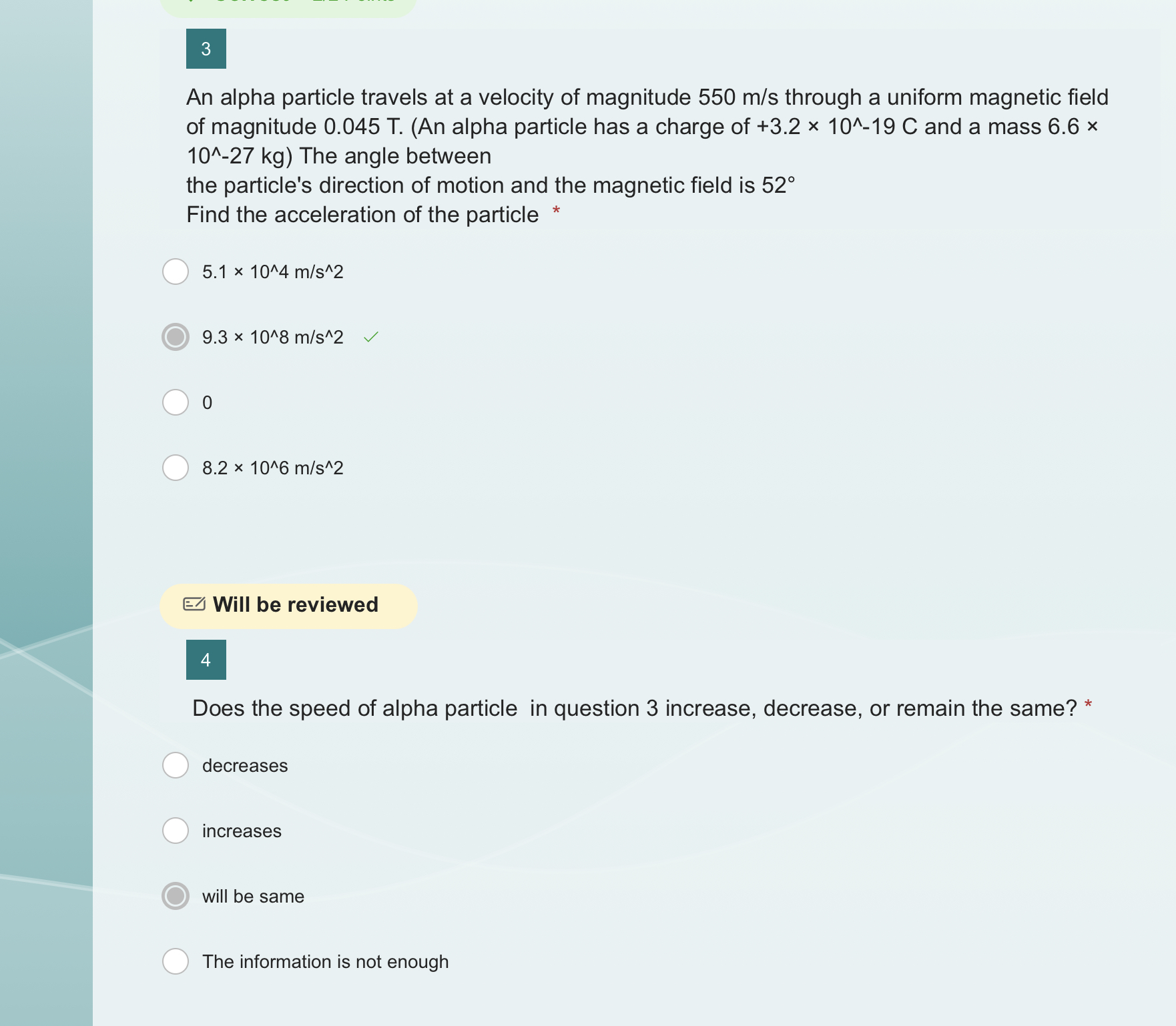 Solved An alpha particle travels at a velocity of magnitude | Chegg.com