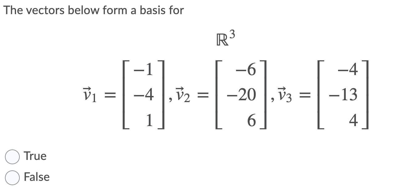 Solved The vectors below form a basis for R3 6 -4 Vi = -4 V2 | Chegg.com