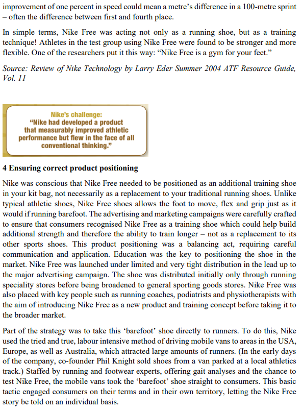 Solved ANSWER ALL QUESTIONS Nike: Product Development-From | Chegg.com