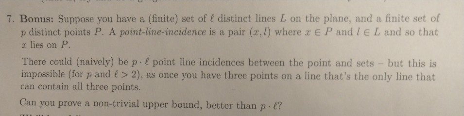 7. Bonus: Suppose you have a (finite) set of & | Chegg.com