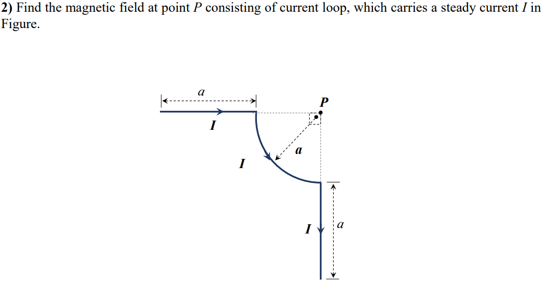 Solved 2) Find the magnetic field at point P consisting of | Chegg.com