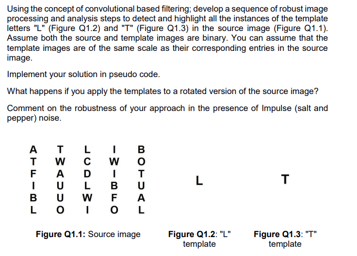 Using the concept of convolutional based filtering; | Chegg.com