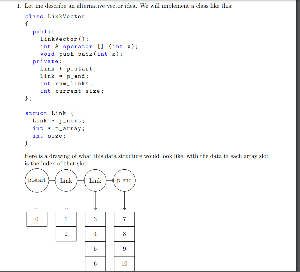 Solved 1. Let me describe an alternative vector idea. We v | Chegg.com