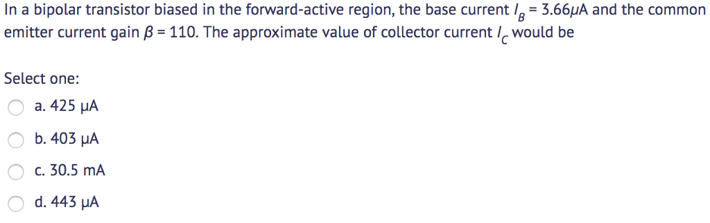 Solved In a bipolar transistor biased in the forward-active | Chegg.com
