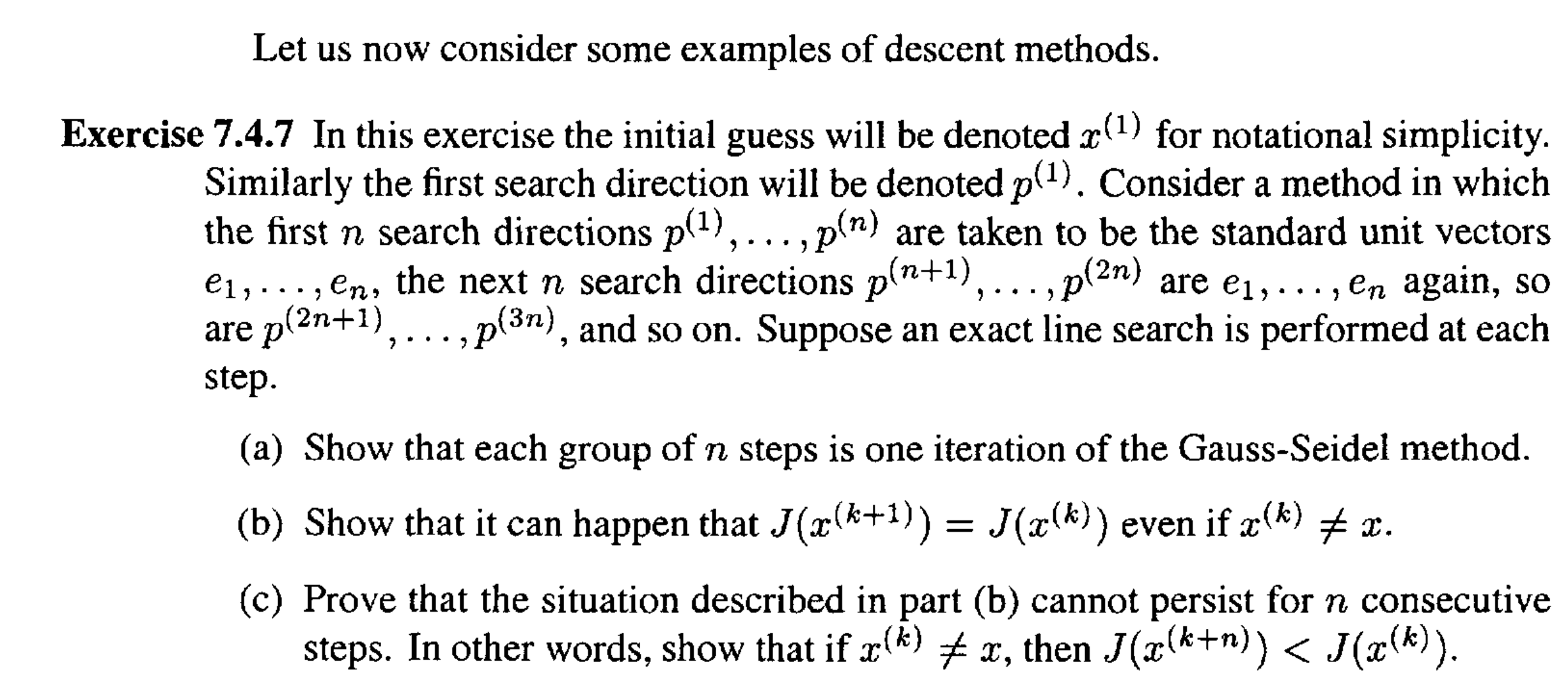 Solved Let us now consider some examples of descent methods. | Chegg.com
