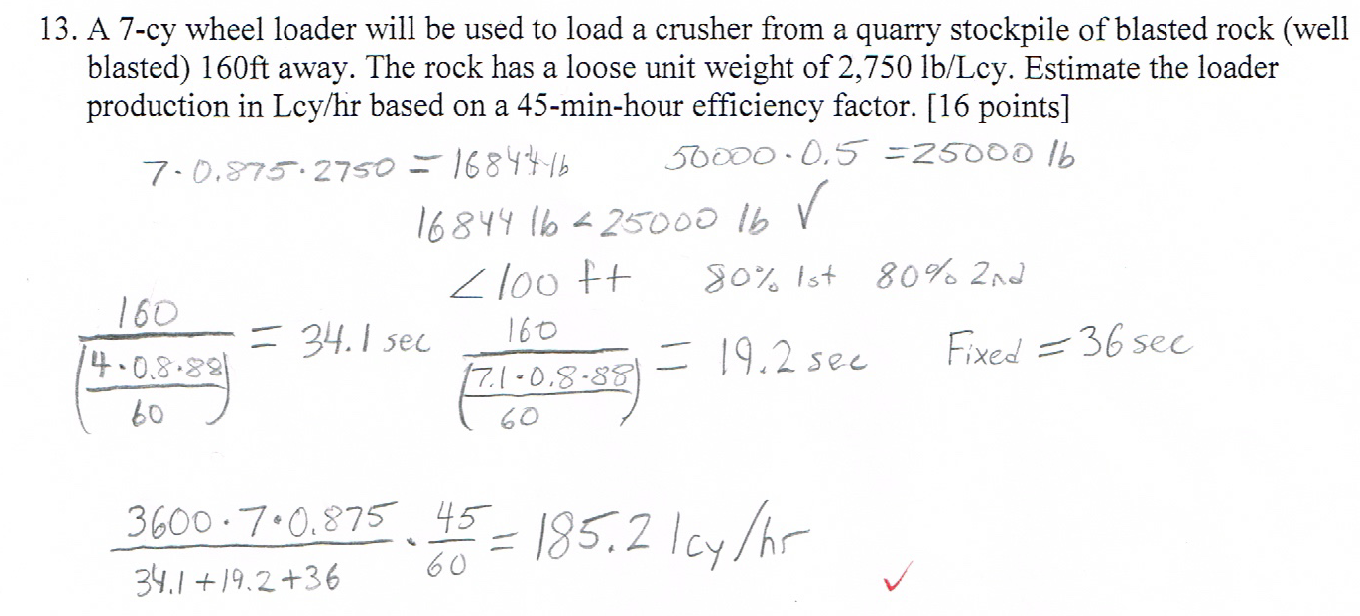 Solved a 13. A 7-cy wheel loader will be used to load a | Chegg.com