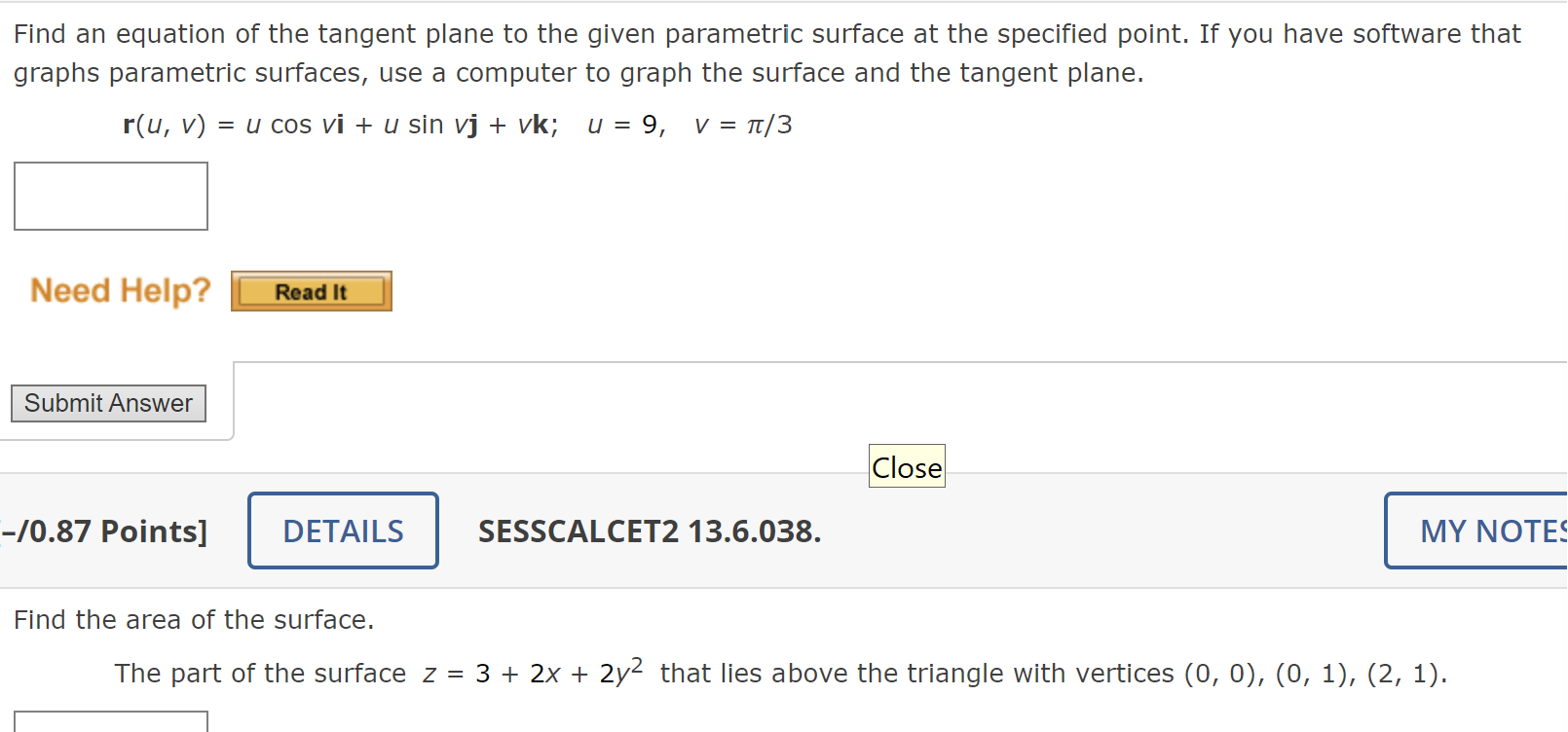 Solved Find an equation of the tangent plane to the given | Chegg.com