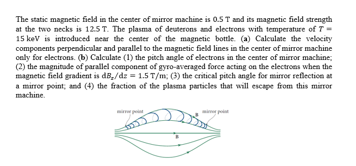 Solved The static magnetic field in the center of mirror | Chegg.com
