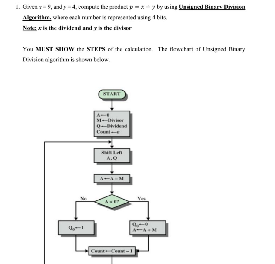 Solved 1. Given x = 9, and y= 4, compute the product p = x + | Chegg.com