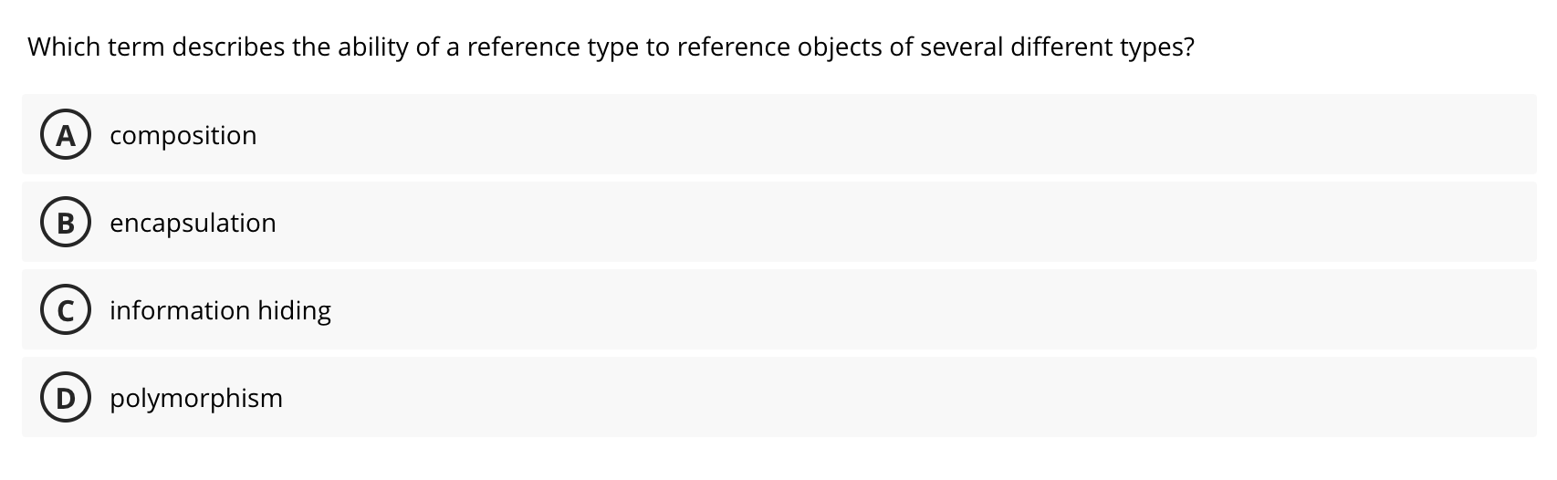 Solved Which term describes the ability of a reference type | Chegg.com