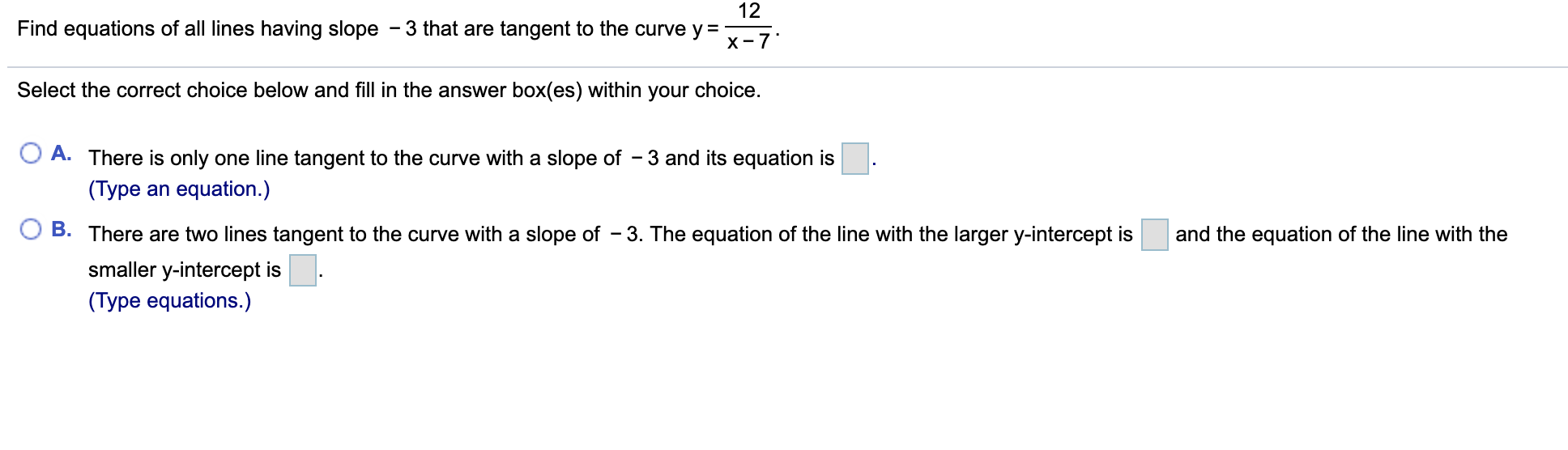 Solved For this question, select A or B and fill in box. | Chegg.com