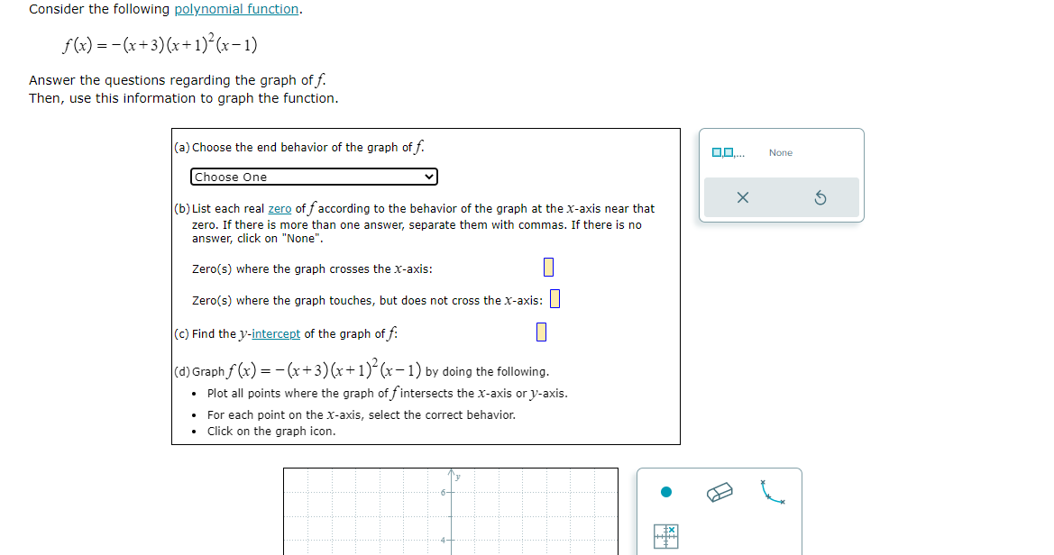 Solved Consider the following polynomial function. | Chegg.com