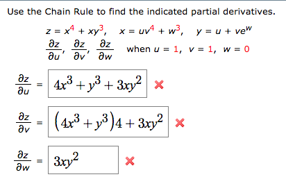 Solved Use the Chain Rule to find the indicated partial | Chegg.com