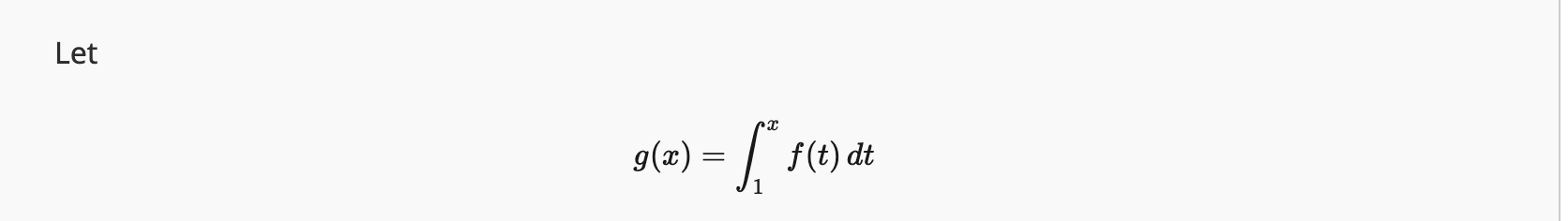 Solved g(x)=∫1xf(t)dt- Determine the following values of g′ | Chegg.com