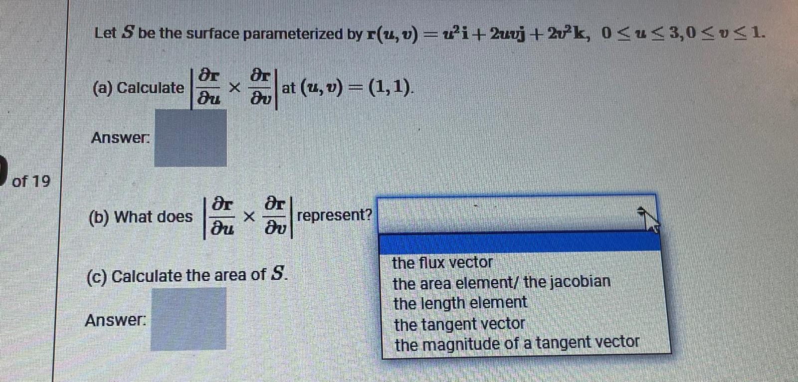 Solved Let S be the surface parameterized by r(u, | Chegg.com