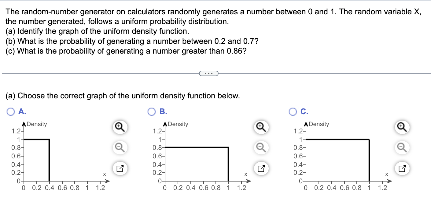 The random-number generator on calculators randomly | Chegg.com