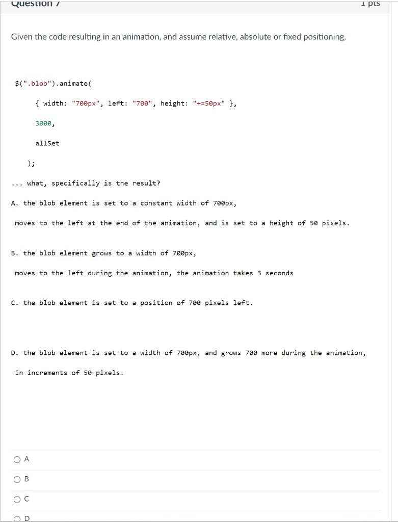 Solved Question 4 1pts Given the following markup: label | Chegg.com