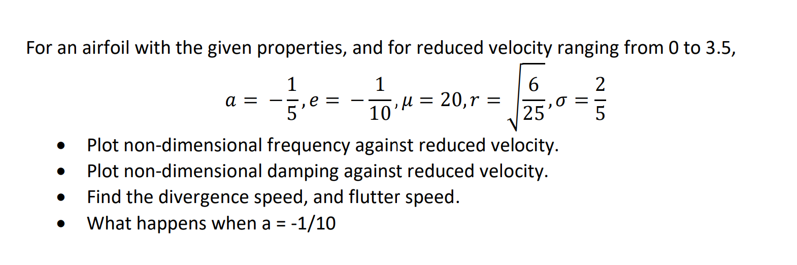 For an airfoil with the given properties, and for | Chegg.com
