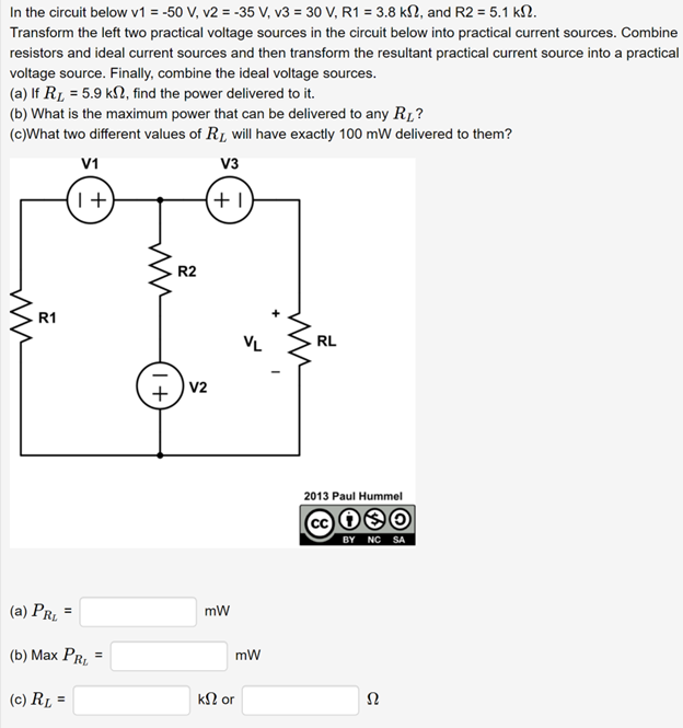 Solved In the circuit below v1=-50V,v2=-35V,v3=30V,R1=3.8kΩ, | Chegg.com