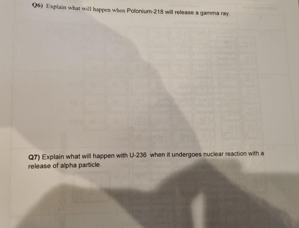 Solved Q6) Explain what will happen when Polonium-218 will | Chegg.com