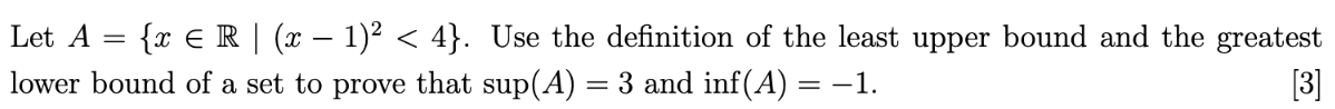 Solved Let A={xinR|(x-1)2