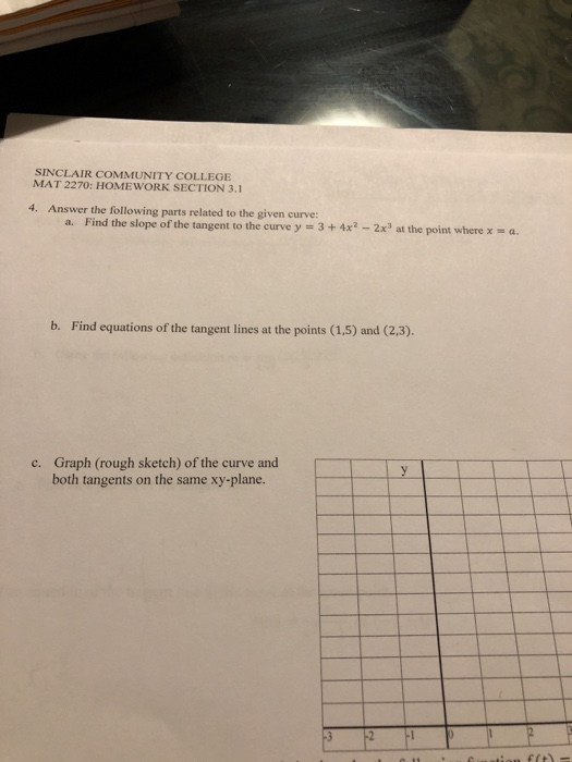 Solved SINCLAIR COMMUNITY COLLEGE MAT 2270: HOMEWORK SECTION | Chegg.com