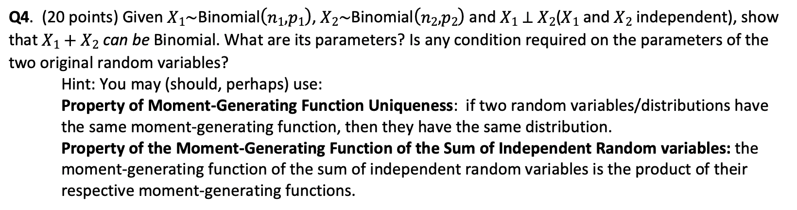Solved Q4. (20 ﻿points) ﻿Given | Chegg.com