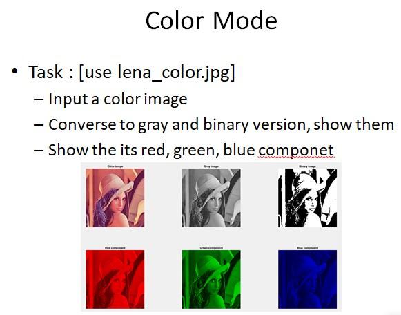 Solved Color Mode Task [use lena_color.jpg] - Input a color | Chegg.com