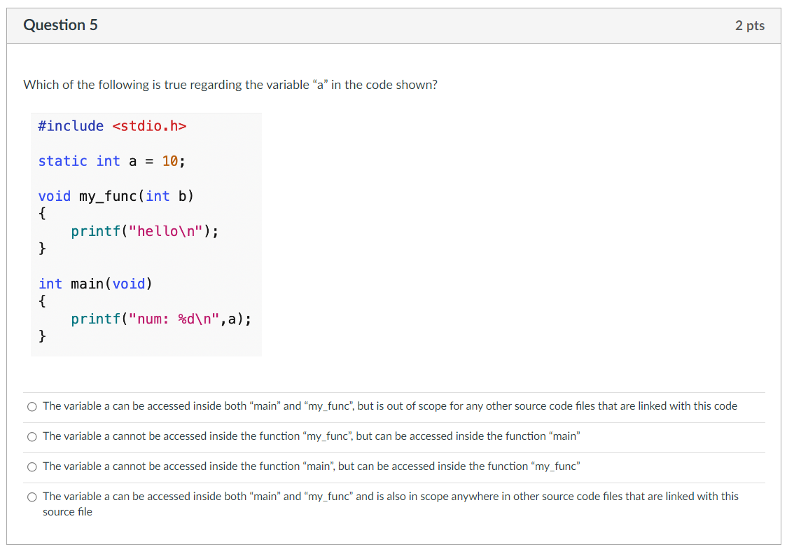 Solved Question 4 2 pts What does the function "my_func" do | Chegg.com