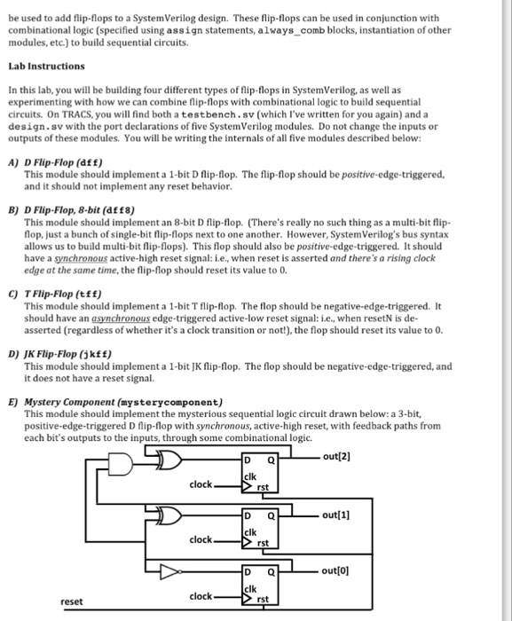 Solved Ee 2420 Digital Logic Spring 2019 Laboratory 7 For