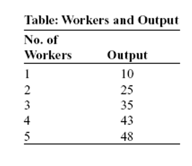 Solved Table: Workers and Output \begin{tabular}{lc} \hline | Chegg.com