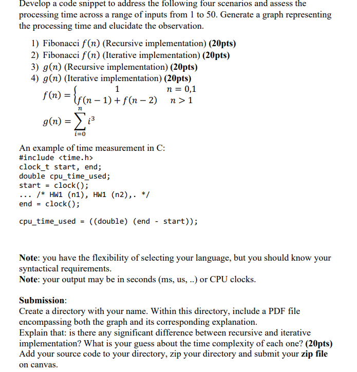 Solved Develop a code snippet to address the following four | Chegg.com