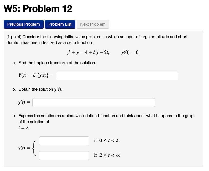 Solved W5: Problem 12 Previous Problem Problem List Next | Chegg.com