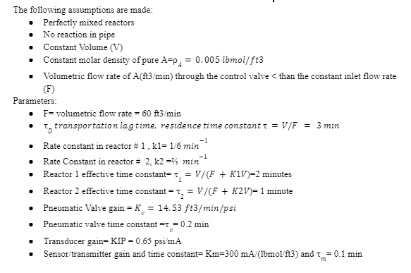Solved A first order, closed loop process is shown with two | Chegg.com